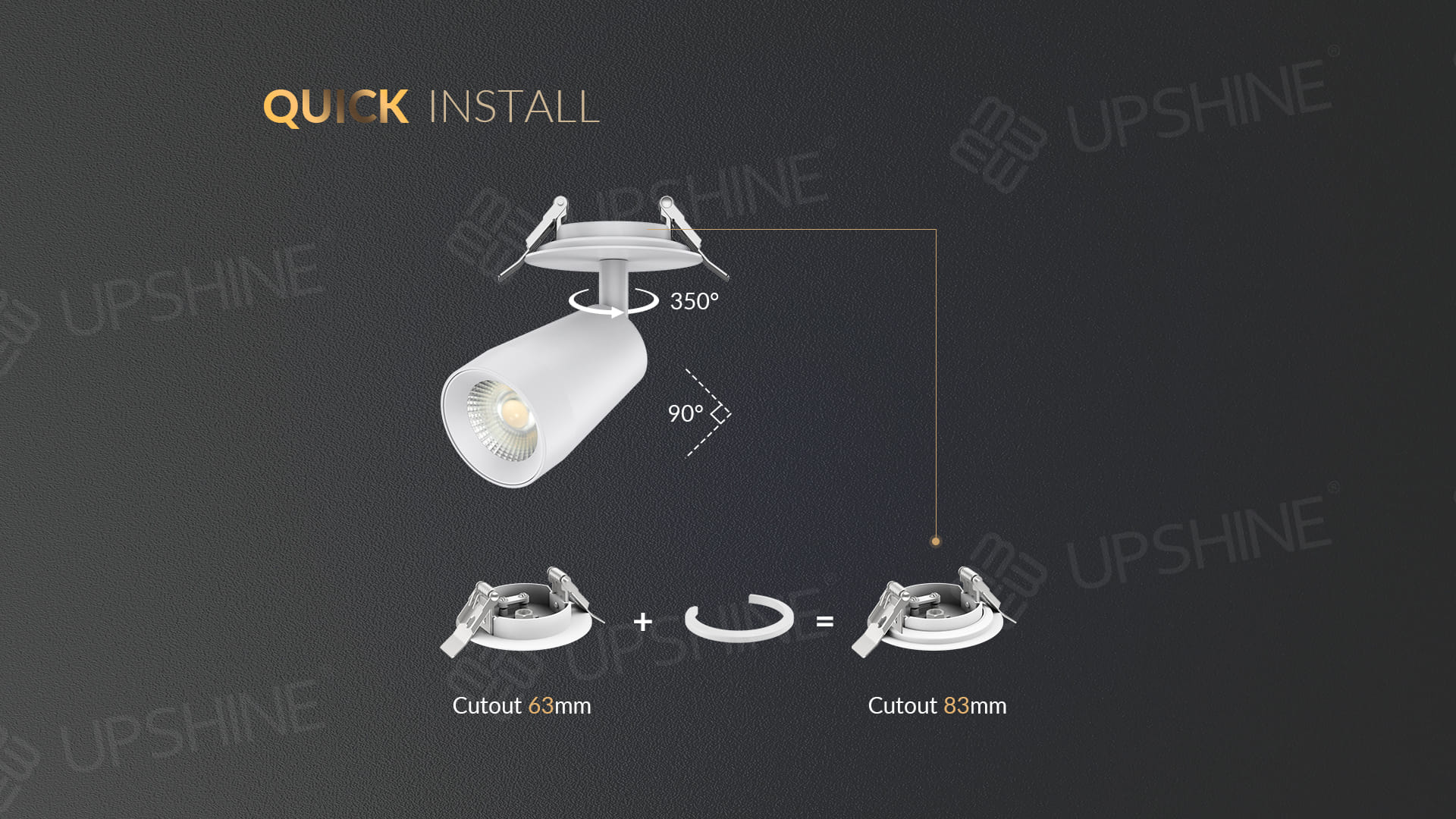 338 Series Pandent light/Track lighti/ Downlight - UPSHINE Lighting