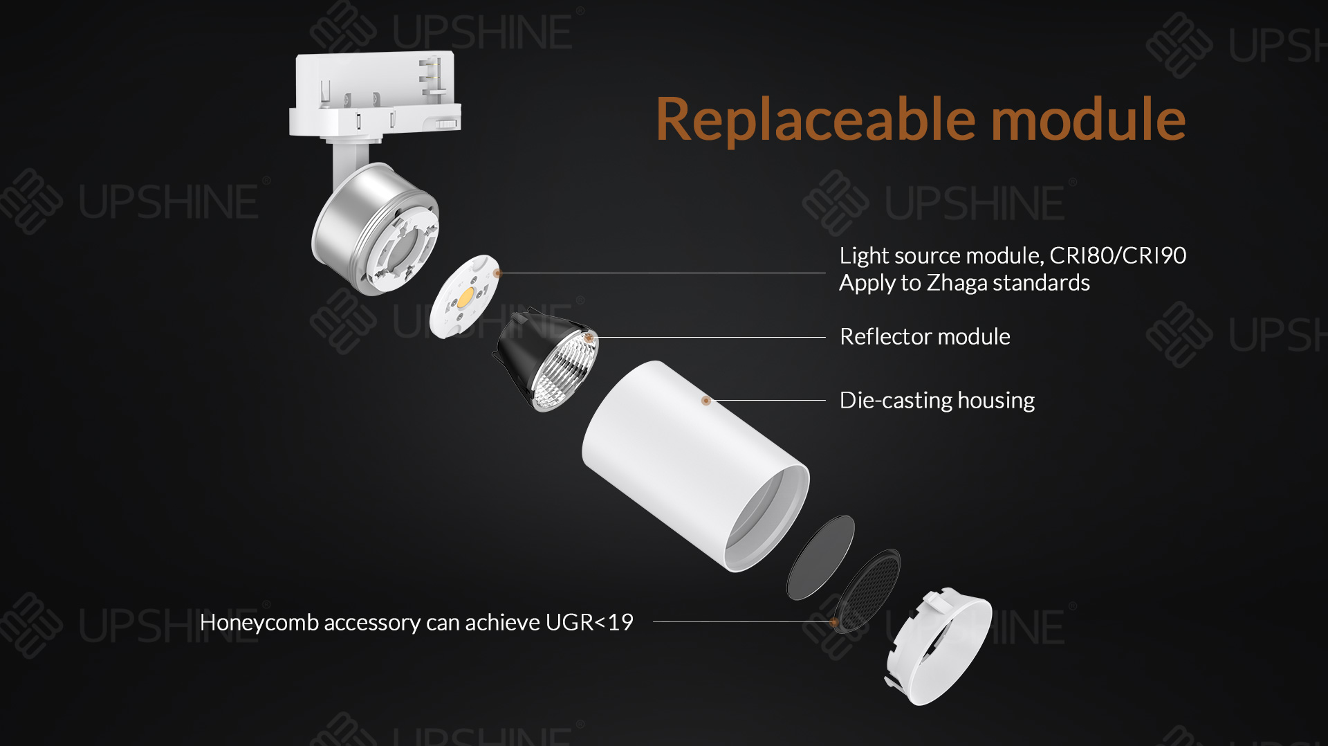 TL129 LED Track Light - UPSHINE Lighting