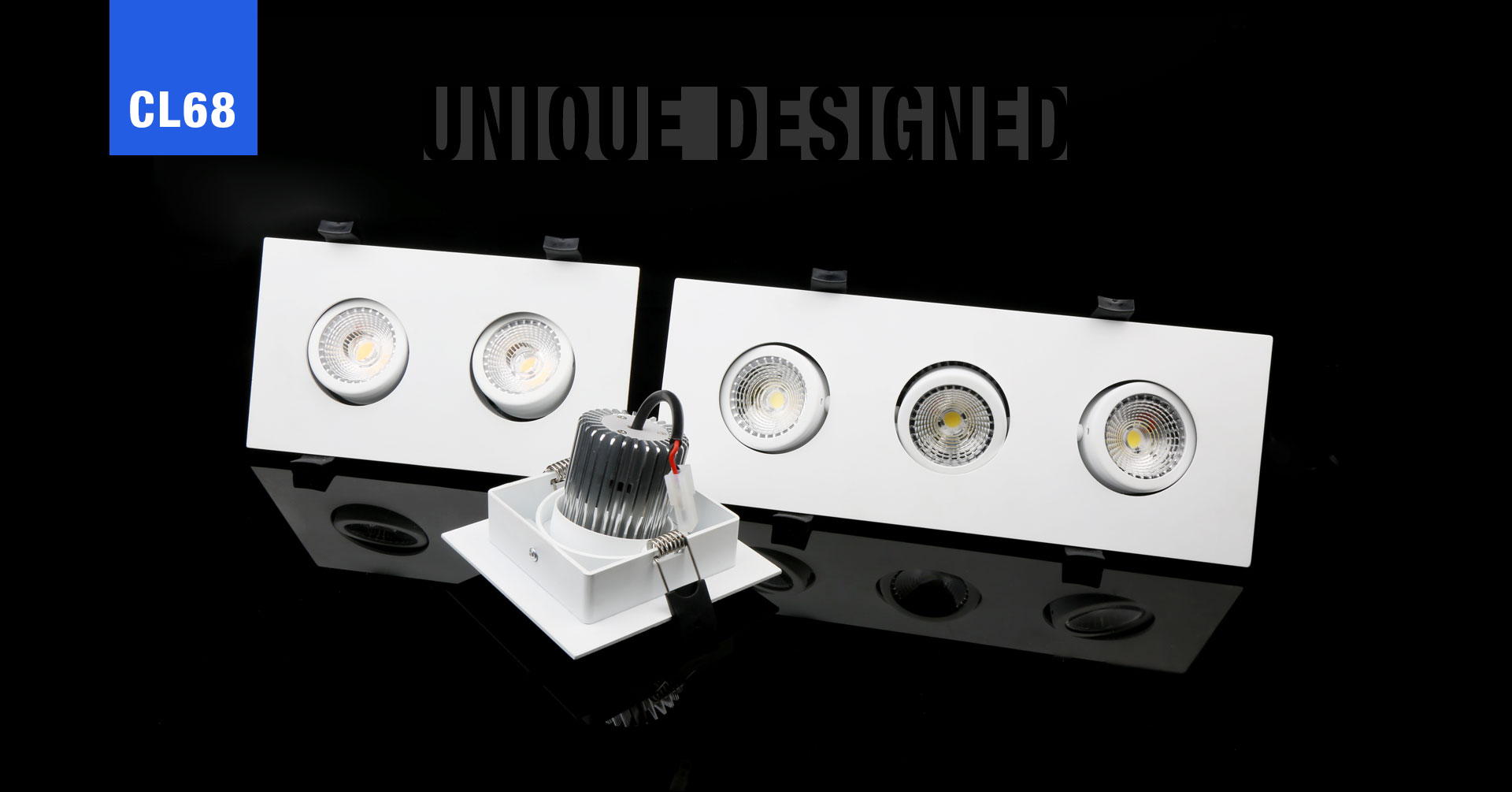 CL68 COB Rectangular 2 LED Downlight | UPSHINE Lighting